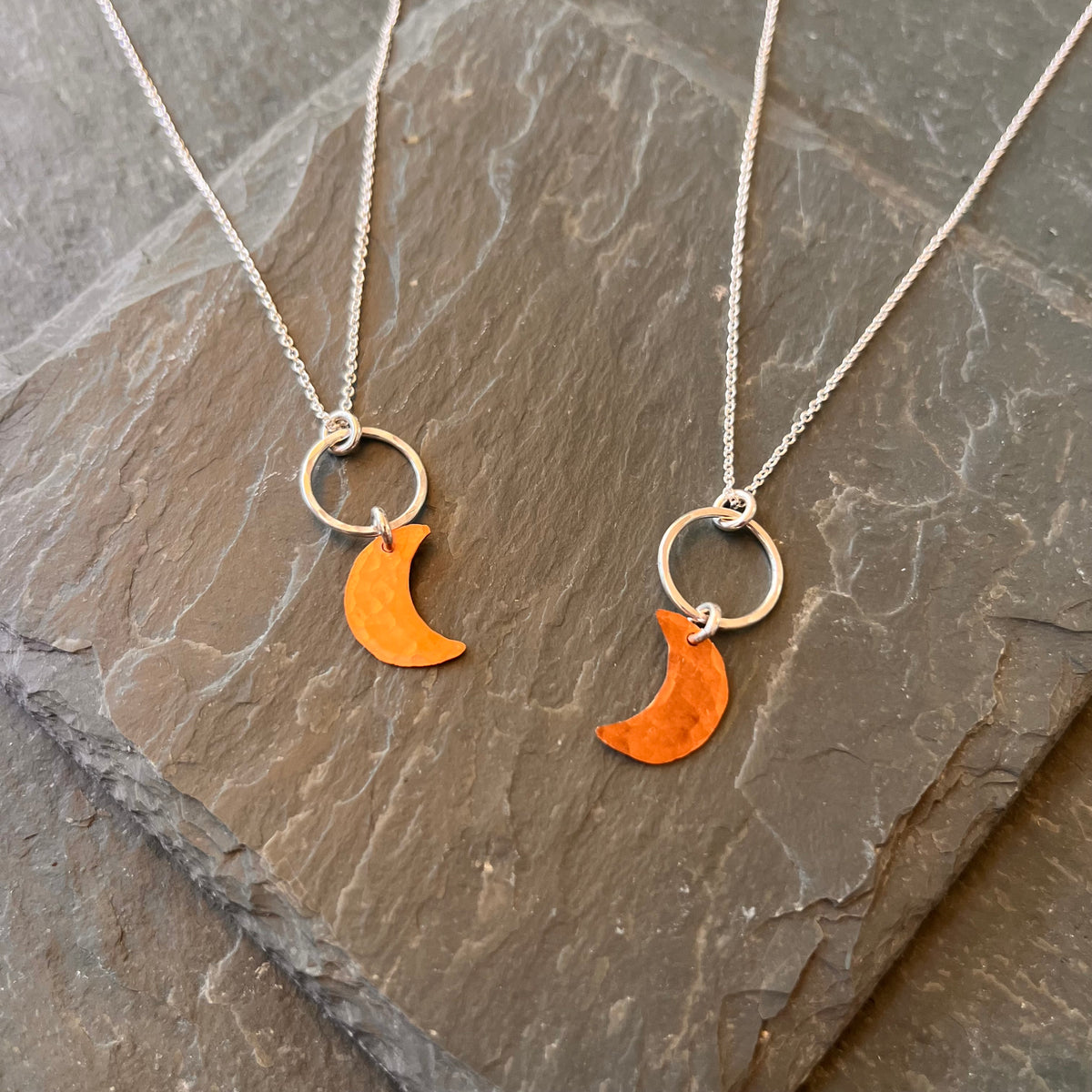 Copper Crescent Moon and Full Moon Circle – Tamacino